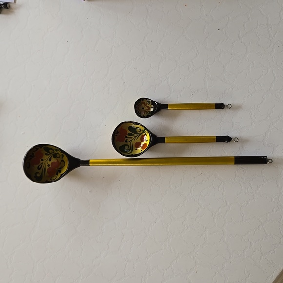 Wall Decor | Soviet Vintage Spoons Set Of 3 Russian Vintage Wooden ...